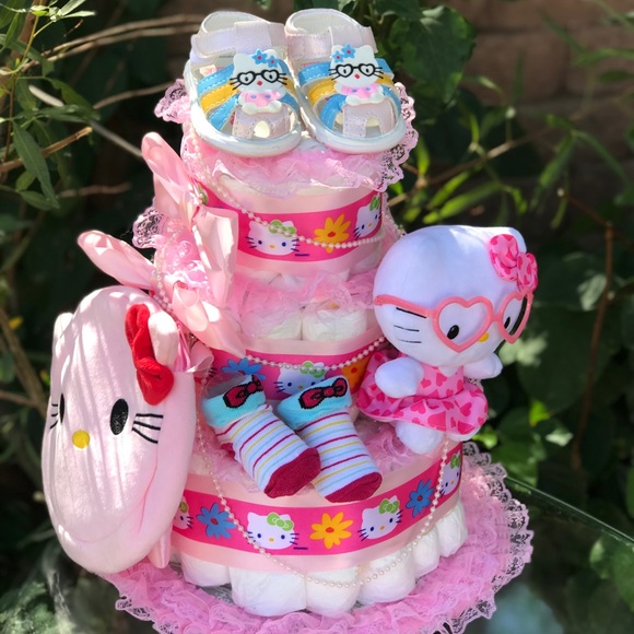 Pampers | Accessories | Girl Diaper Cake Baby Shower Gift | Poshmark